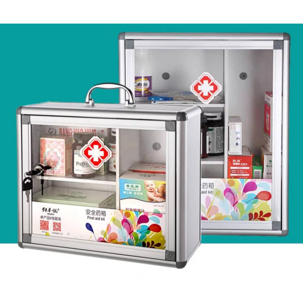 Medical Box Wall-Mounted Cabinet First Aid Kits Transparent Cabinet ...