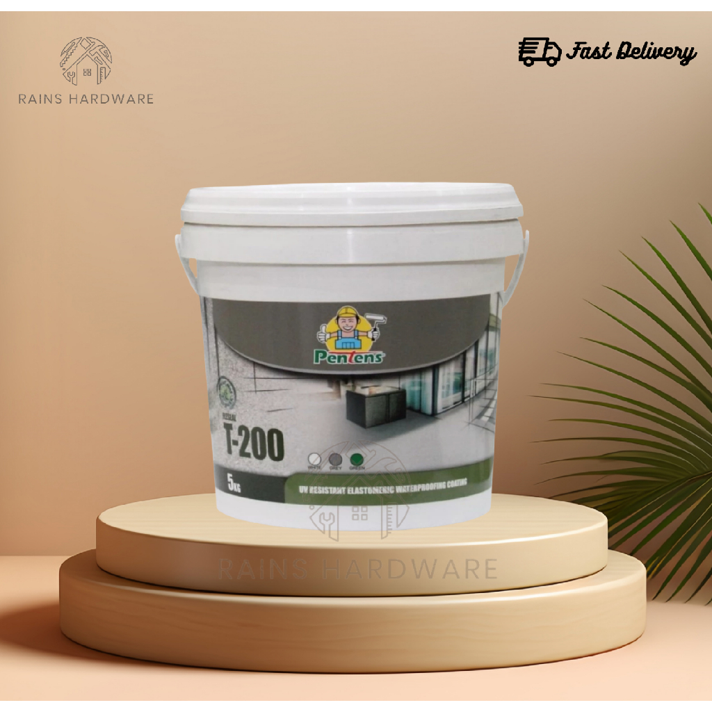 5KG Pentens T-200 Resistant Elastomeric Waterproofing Coating 5KG (t200 ...