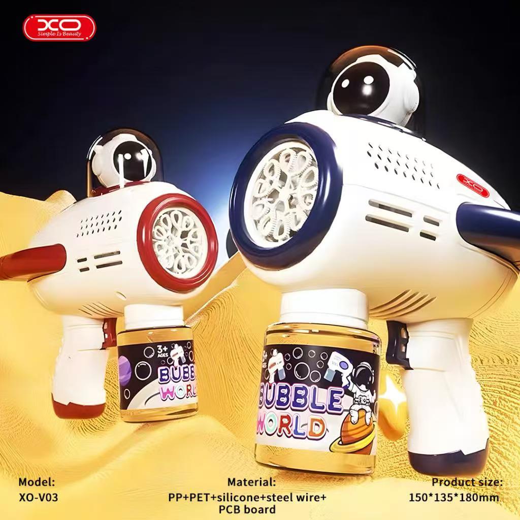 XO-V03 Space Bubble Gun Toy Children's Automatic Lighting Aircraft ...