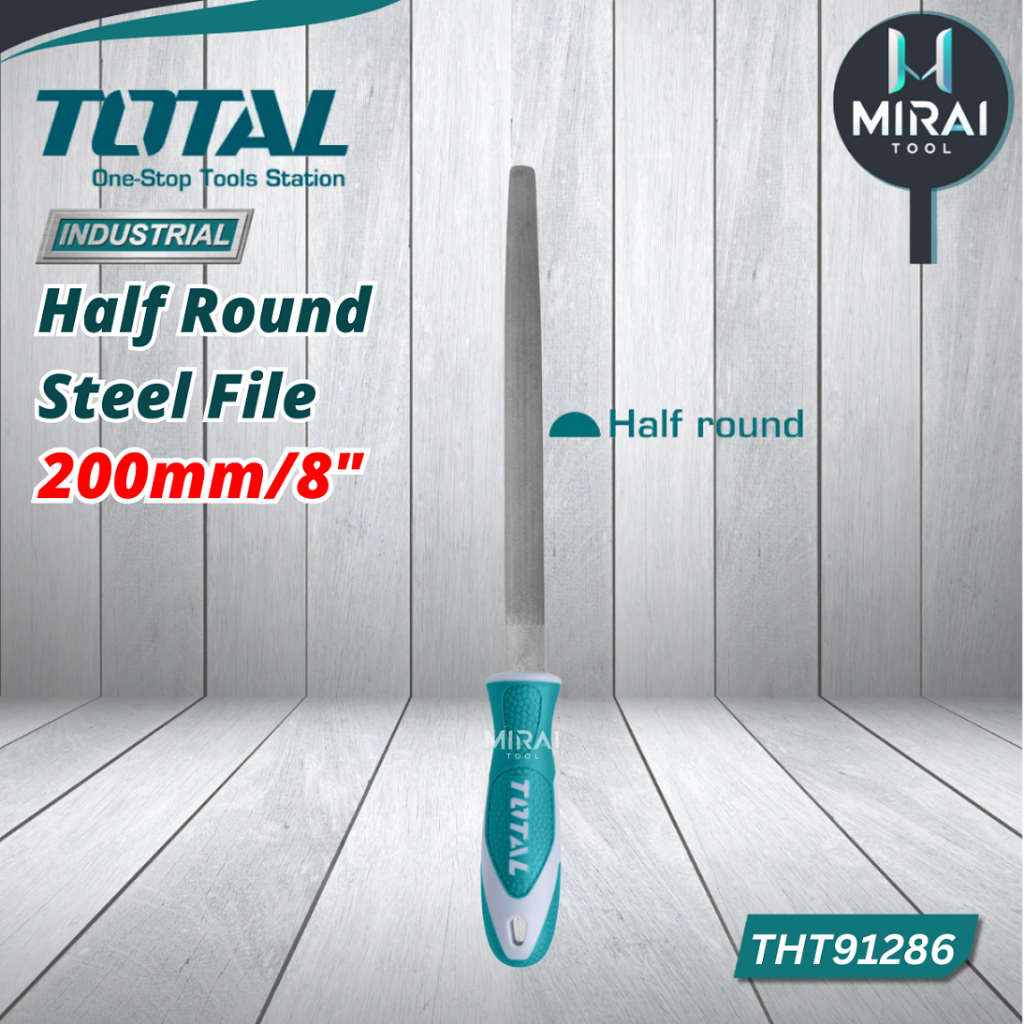TOTAL THT91286 Half Round Steel File 200MM | Shopee Malaysia