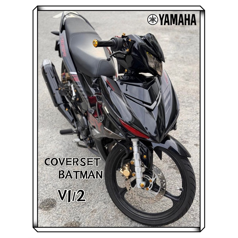 CoverSet ORIGINAL VELOZI YAMAHA Y15ZR Y15 V2 Coverset Black Grey Batman ...