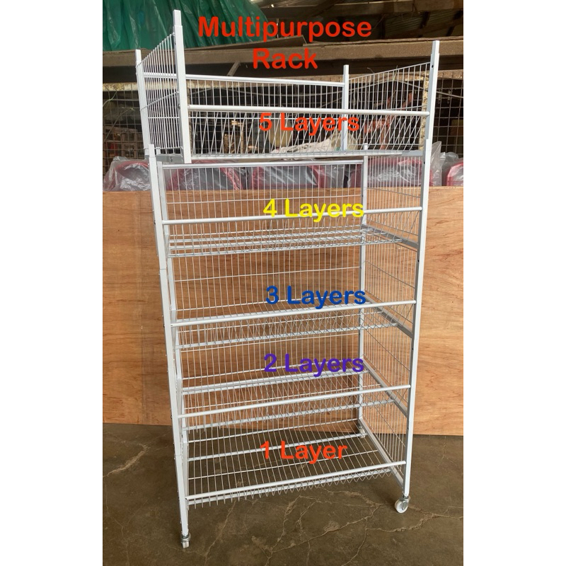 (READY STOCK) 1-5 Tier Stackable Hyper Basket/ Multipurpose Rack/ Bread ...