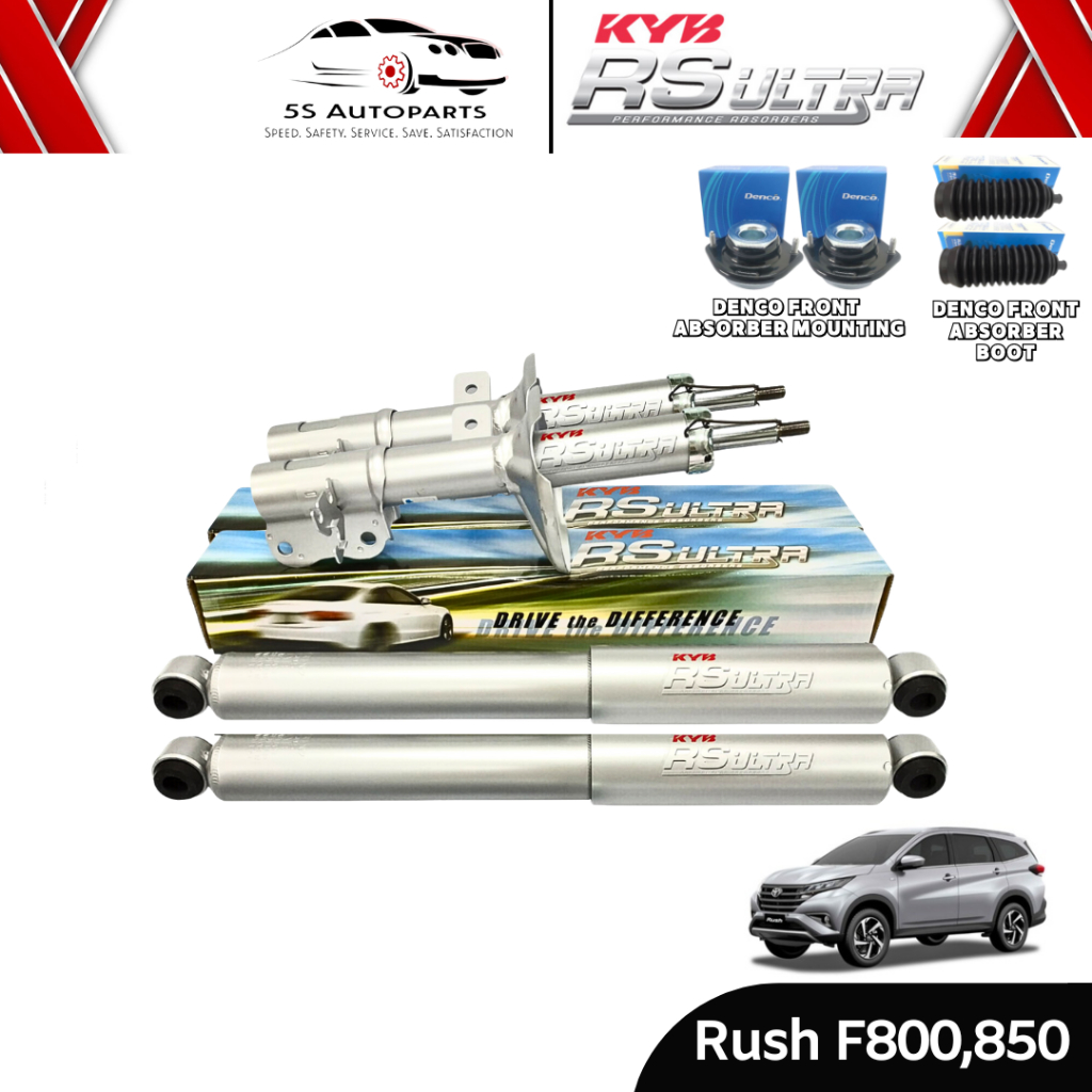 KYB RS ULTRA Toyota Rush F800 F850 Front (Depan) & Rear (Belakang) Gas ...
