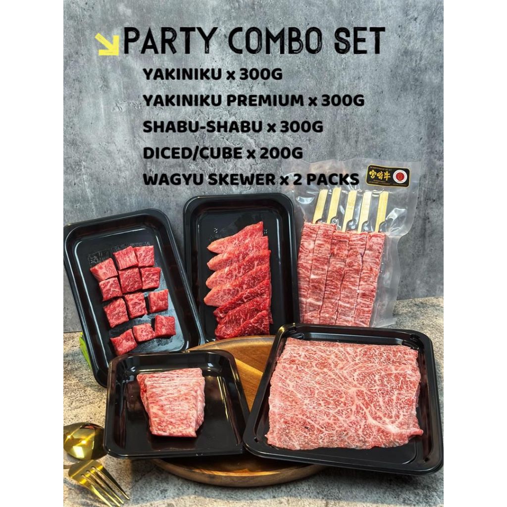 🔥DAGING WAGYU JEPUN A5 MIYAZAKI – SET KOMBO PARTY | Shopee Malaysia