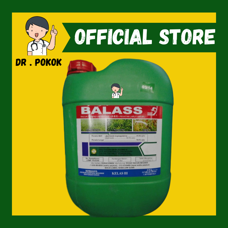 [ORIGINAL] 20L BALASS Kenso (Sama Roundup Ecomax Ken up) Glyphosate 41% ...