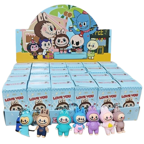 Labubu Blind Box Toys Labubu Toys Labubu Keychain for Kids Mainan ...