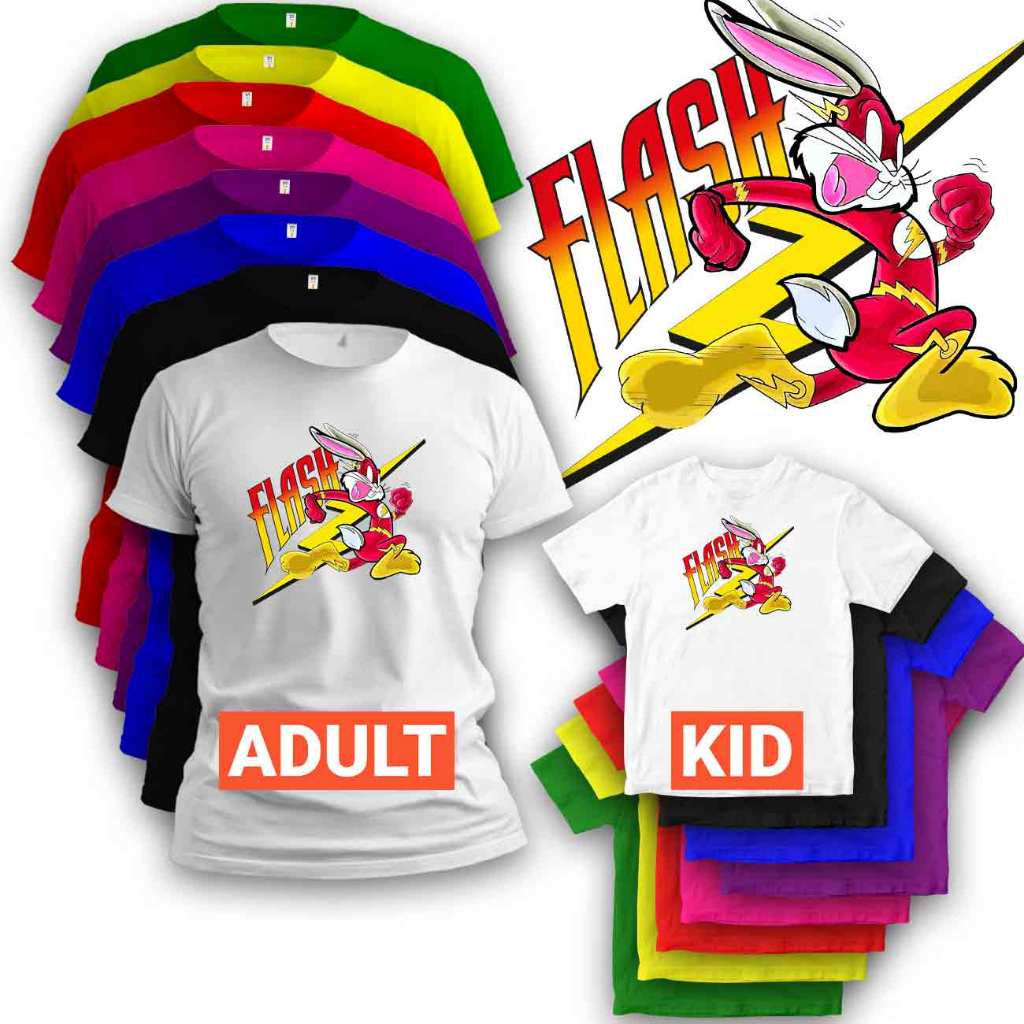 The Flash Speed Rabbit Unisex Cotton Tshirt Boy Girl Fashion Baju ...