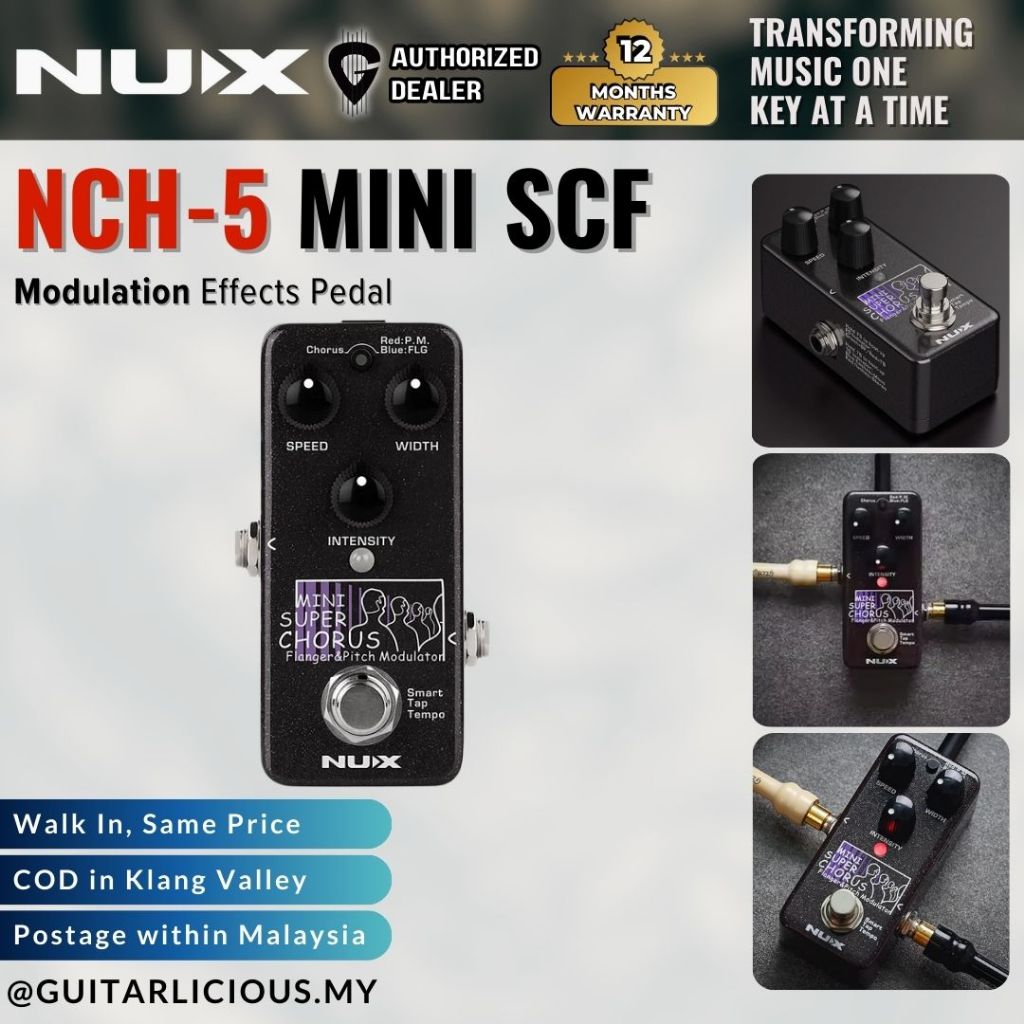 NUX NCH-5 Mini SCF Modulation Effects Pedal ( NCH5 ) | Shopee Malaysia