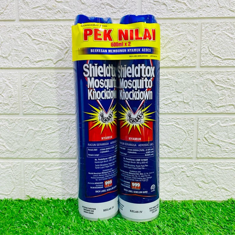TWIN PACK SHIELDTOX MOSQUITO SPRAY AEROSOL 600ml X2'S | Shopee Malaysia