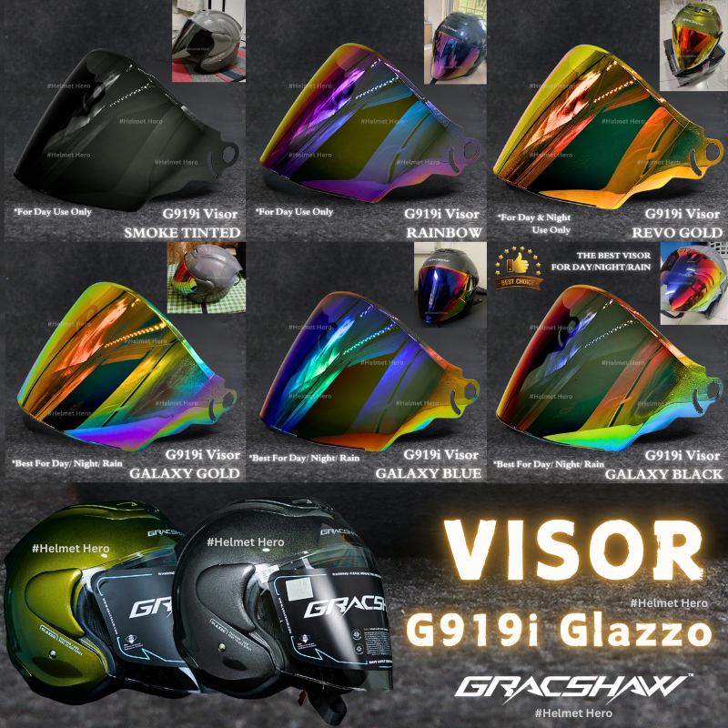 (VISOR) Gracshaw Visor G919i Glazzo V919i Animalia Dualtone Mono Plain ...