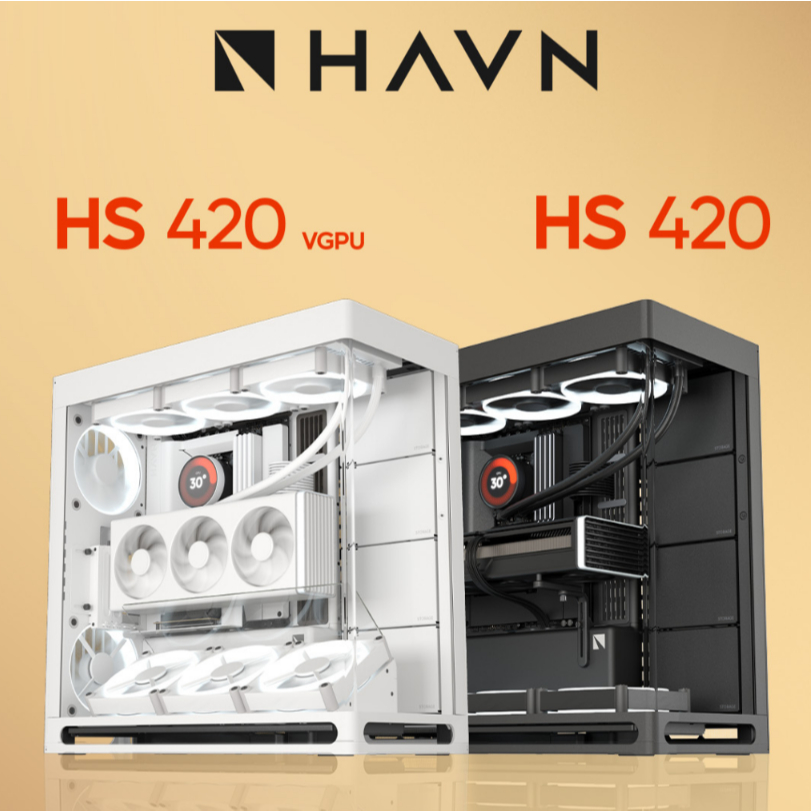 # HAVN HS 420 Dual Chamber Mid-Tower PC Case [ With VGPU / Without VGPU ...