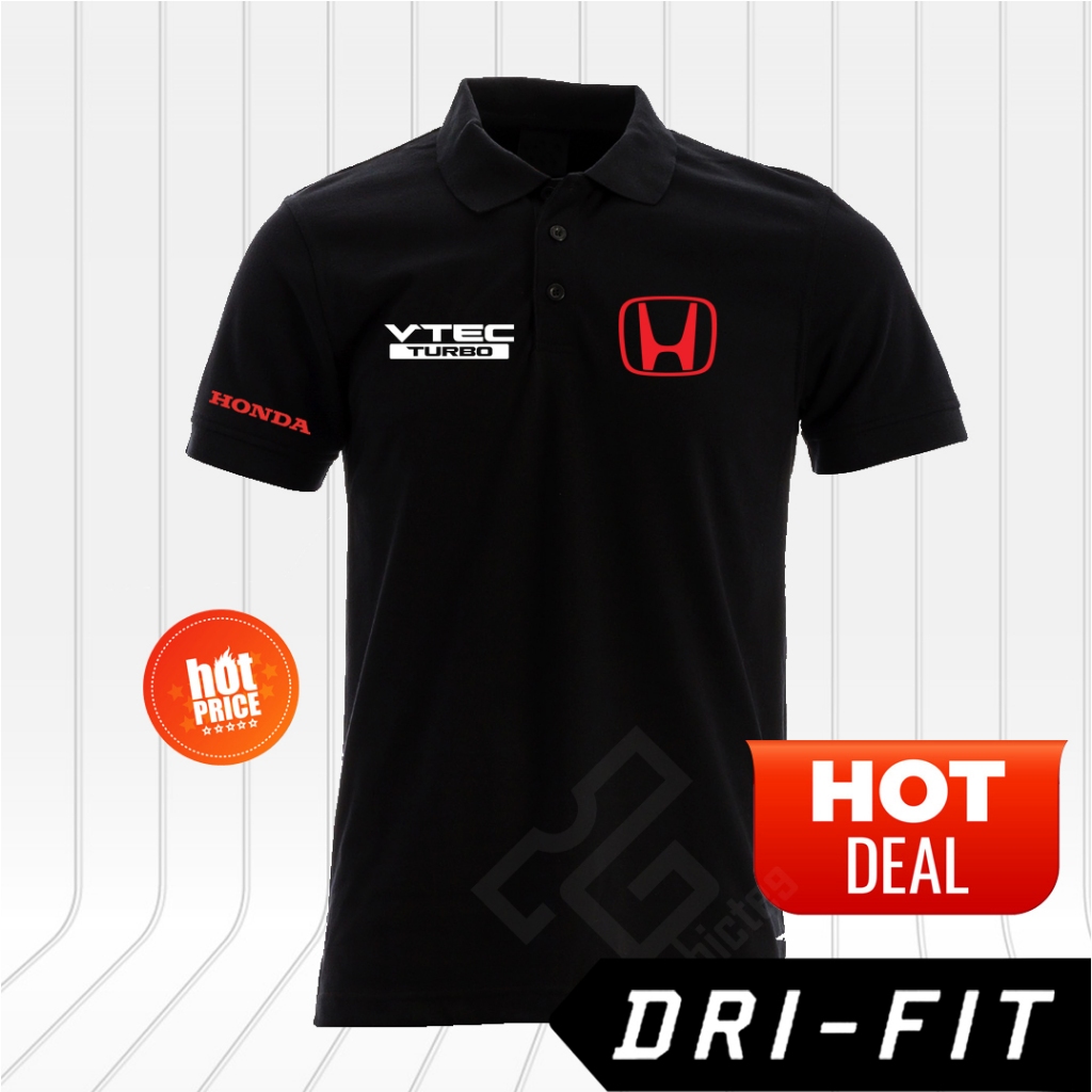 Dri Fit Polo NEW Honda VTEC TURBO Logo Civic City Accord HR-V WR-V CR-V ...