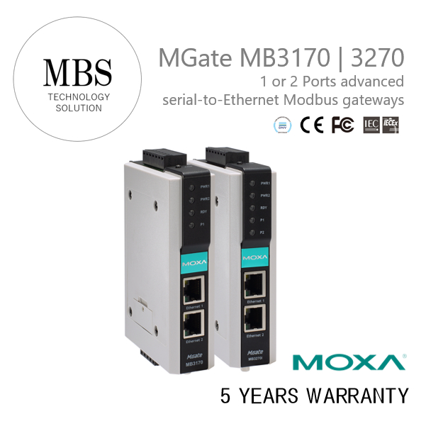 MOXA Original Brand New MGate MB3170 MB3270 1 & 2-Port Industrial Adv ...