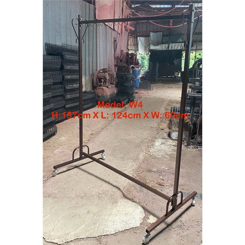 (READY STOCK) 1 Hanger Towel Rack/ Cloth Rack with roller @ 1 batang ...