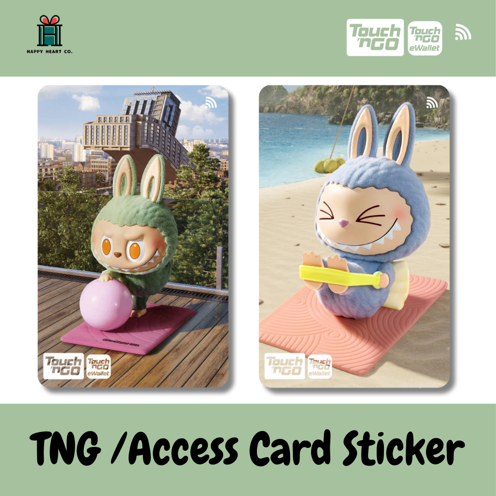 Labubu Lazy Yoga (Series2) TNG Access Card Sticker Cover | Shopee Malaysia