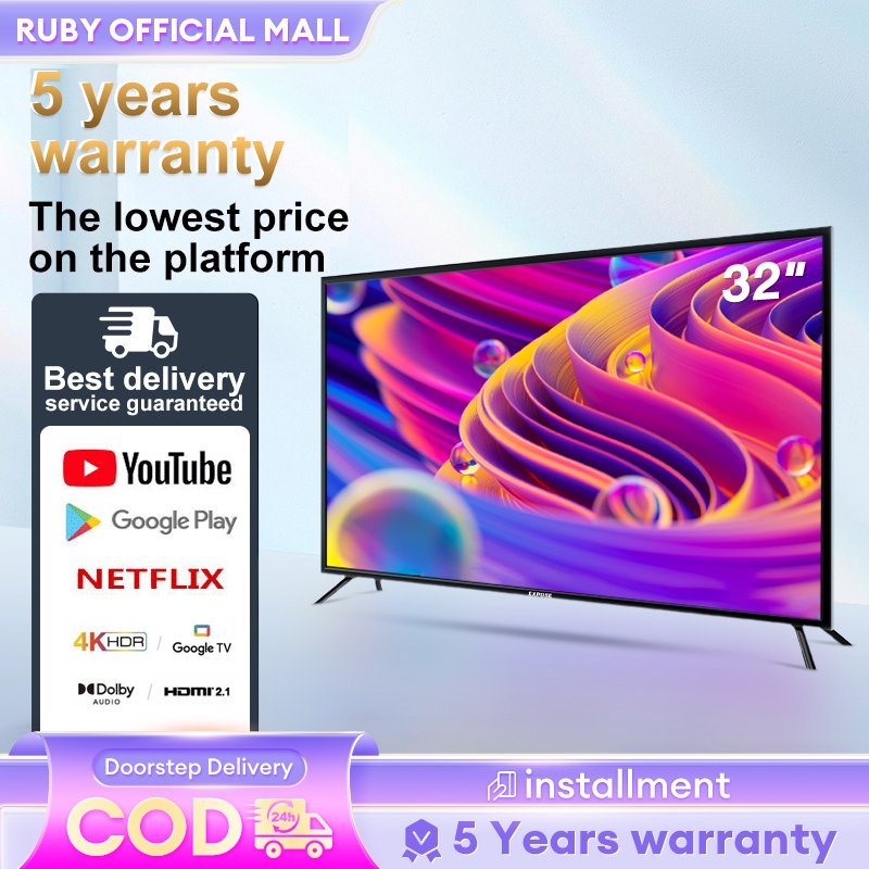 Smart TV 32 inch Android TV Murah 4K HD 43 Inch LED TV WiFi Netflix ...