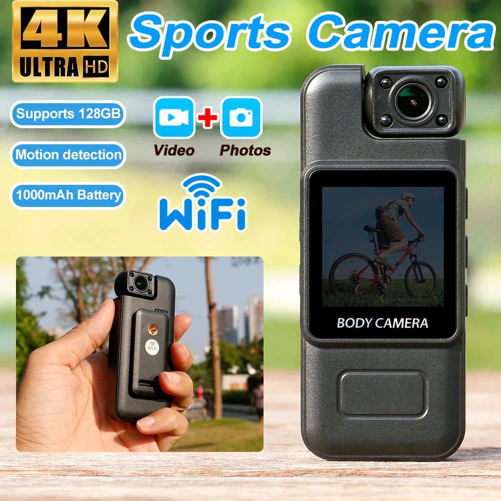 HD 4K WIFI Mini Camera Portable Digital Video Recorder Small Camcorder ...