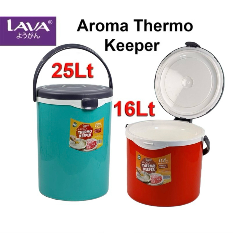LAVA 8L/16L/25L Heavy Duty Ice Bucket Insulated Food Rice Bucket Ice Box Picnic Thermo Keep Warm ...