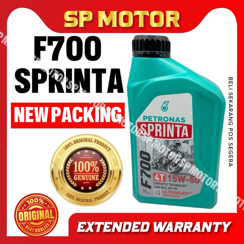 100% ORIGINAL PETRONAS Sprinta F700 15W-50 Semi Synthetic Engine Oil ...