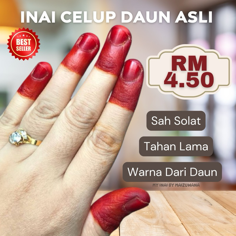 [Hot Item] Inai Celup Daun Asli• Inai Pengantin•Inai sah solat•Inai ...