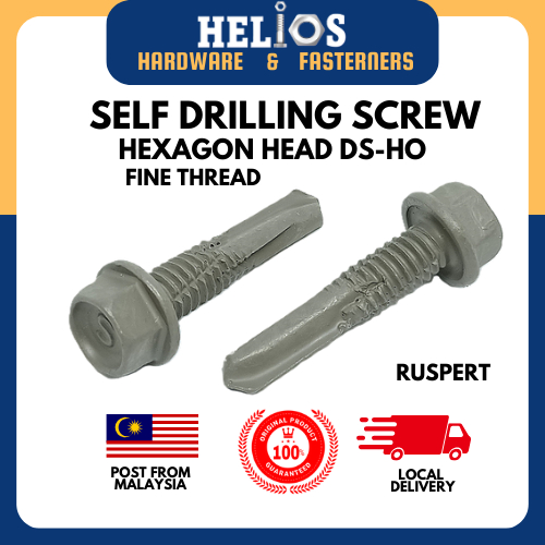 (250/500PCS ) DS- HOR Self Drilling Screw | Ruspert Coating | #12-24 ...