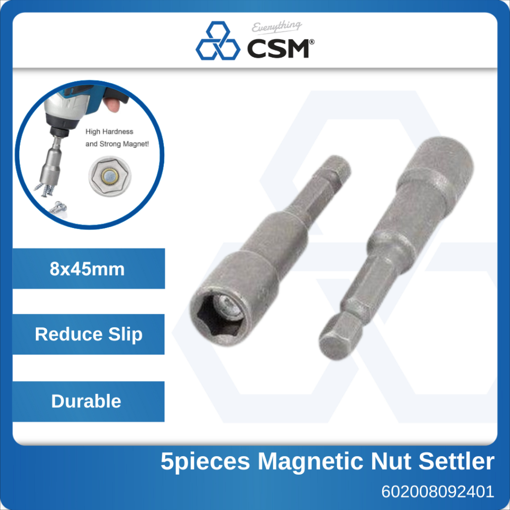 8mm Hexagon Magnetic Nut Socket 1/4'' Hex Shank 45mm Socket Magnetic ...