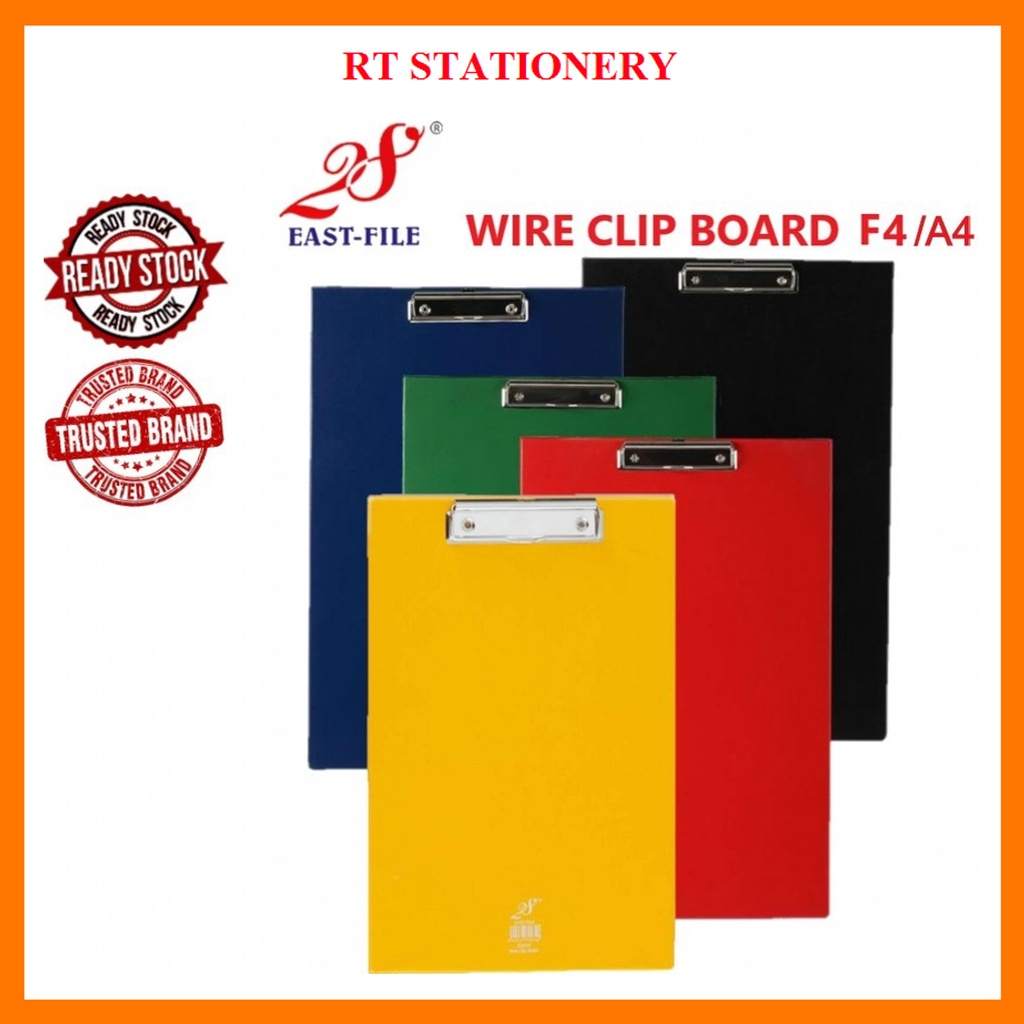 East File PVC Clip Board (Wire Clip)/Papan Klip PVC (Klip Kawat)/File ...