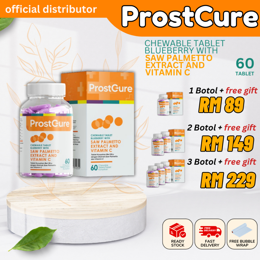 [100% Original] PROSTCURE CHEWABLE BLUEBERRY TABLET UNTUK KENCING TAK ...