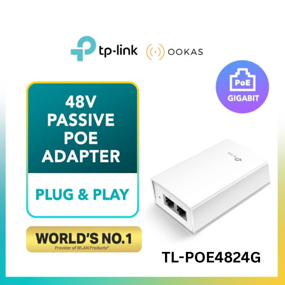 TP-LINK 48V and 24V Passive Ethernet PoE Adapter TL-POE4824G / TL ...