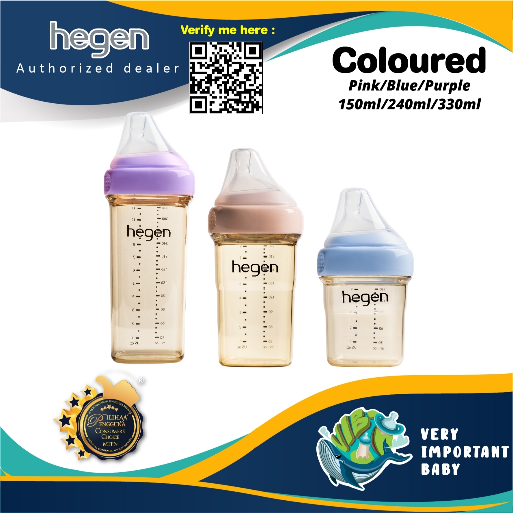 [NEW] Hegen PCTO Coloured Feeding Bottle PPSU 150ml/240ml/330ml (1pcs) | Shopee Malaysia
