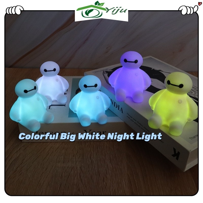 【new】BayMax 7 Color LED Night Light Children cute Cartoon lamp Bedroom ...