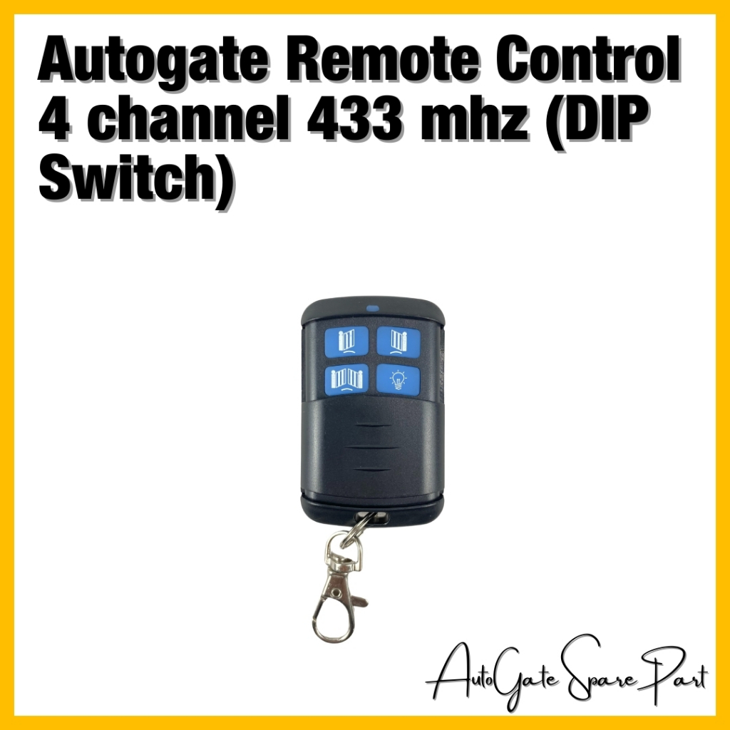 4 CHANNEL REMOTE CONTROL 433MHZ DIP SWITCH ADJUST AUTOGATE REMOTE ...