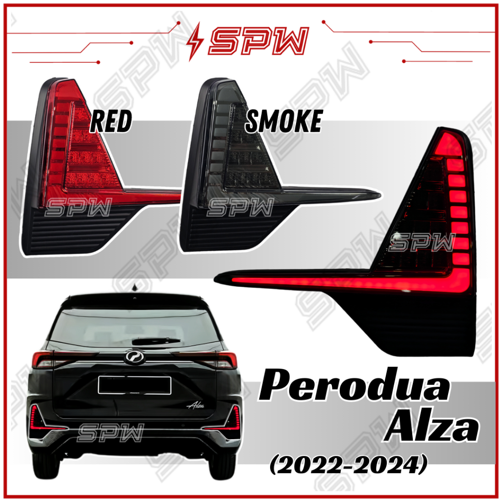 Perodua Alza (2022-2024) Rear Bumper LED Reflector Daylight DRL Rear ...