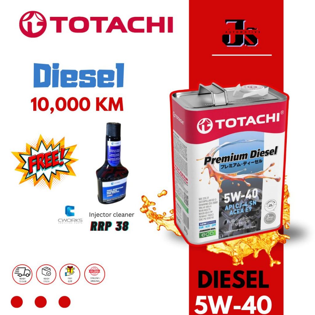 [Fully Imported ]Totachi Japan Engine Oil 5W40 Premium Diesel Fully ...