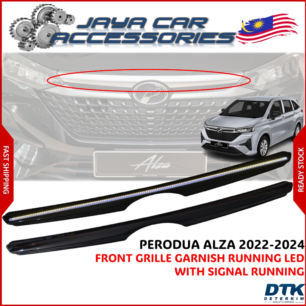 DTK PERODUA ALZA 2022 - 2024 FRONT GRILLE GARNISH RUNNING LED WITH ...