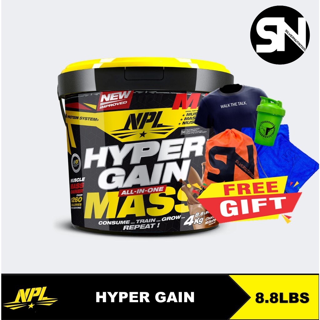 NPL HYPER GAIN MASS 8.8 LBS - 66 SERVINGS + (FREE WHEY SACHET) | Shopee Malaysia