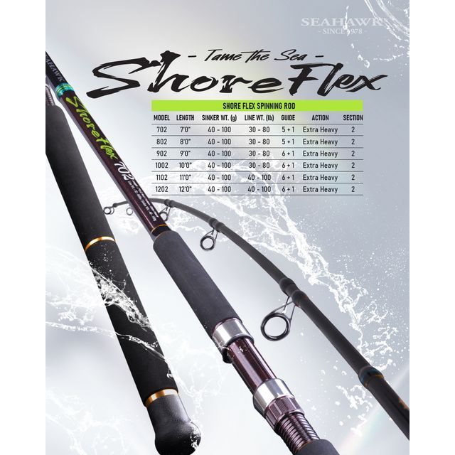 ORI SEAHAWK fishing rod SHORE FLEX 702/802/902/1002/1202 Spinning Surf ...