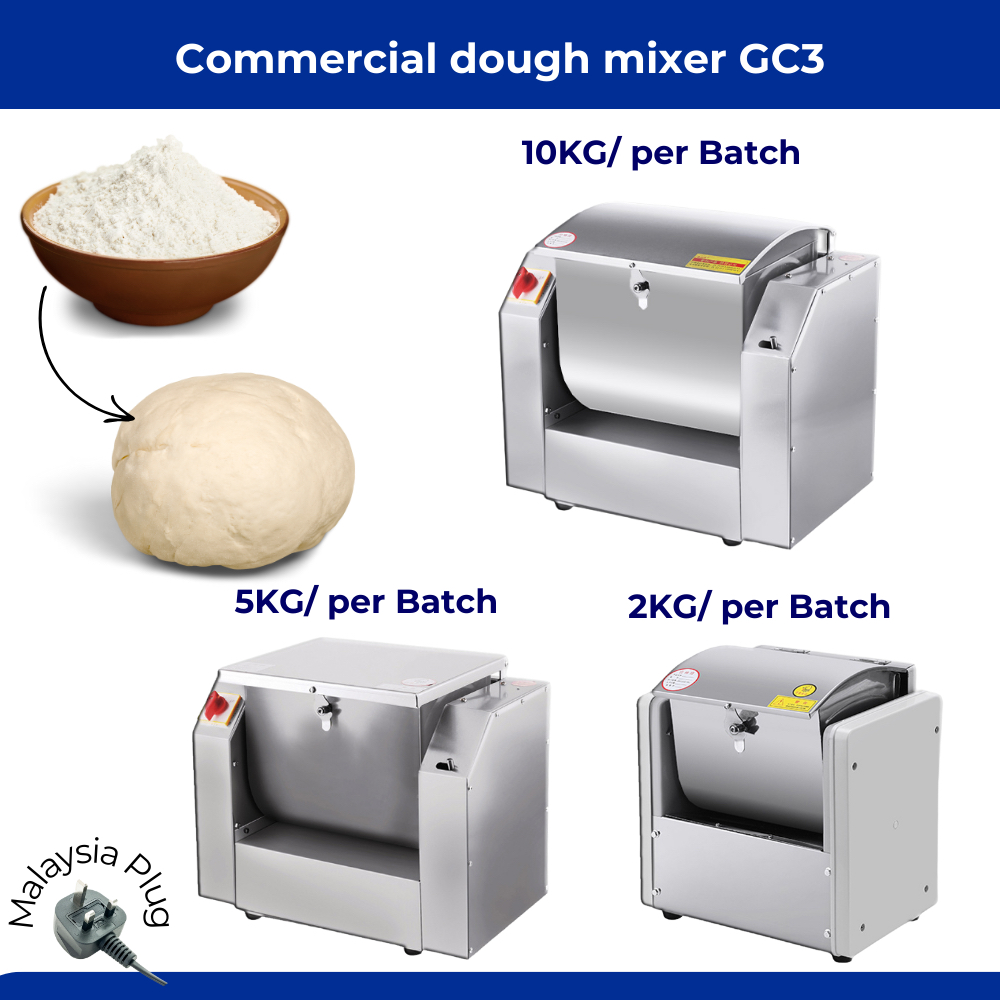 Commercial & Household Dough Mixer Machine - 2kg, 5kg, 10kg Capacity ...