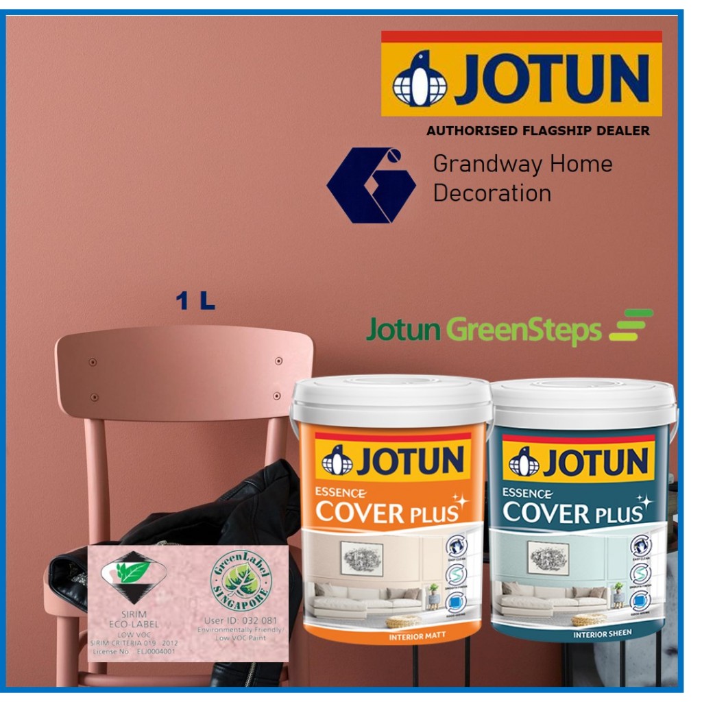 1L Jotun Essence Cover Plus -Sheen/ Matt (cat dinding cement Interior) | Shopee Malaysia