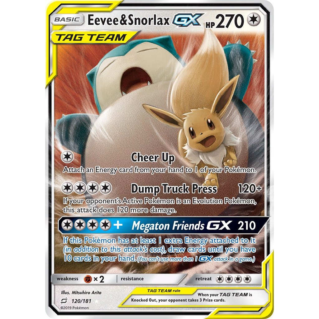 Pokemon Card Eevee & Snorlax GX TAG TEAM | Shopee Malaysia