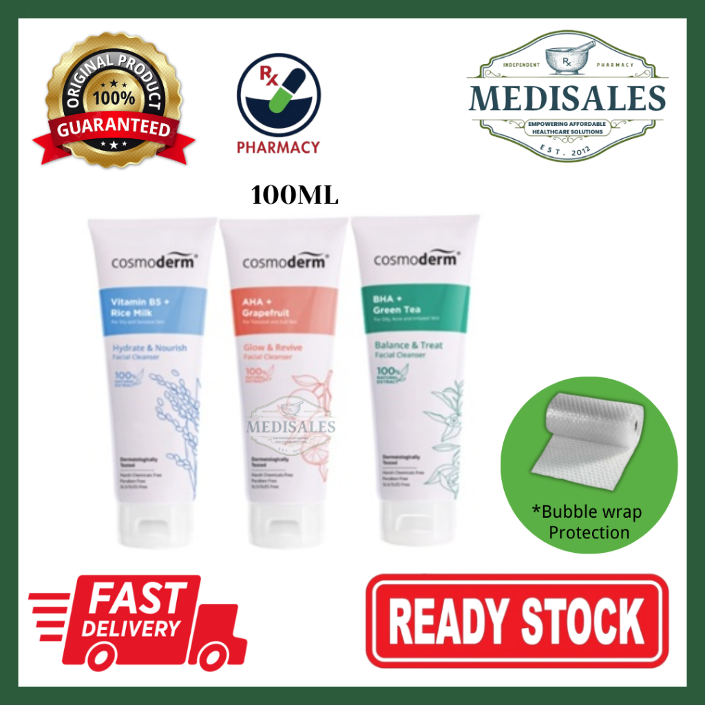 COSMODERM NATURAL FACIAL CLEANSER 100ML (HYDRATE & NOURISH | GLOW ...