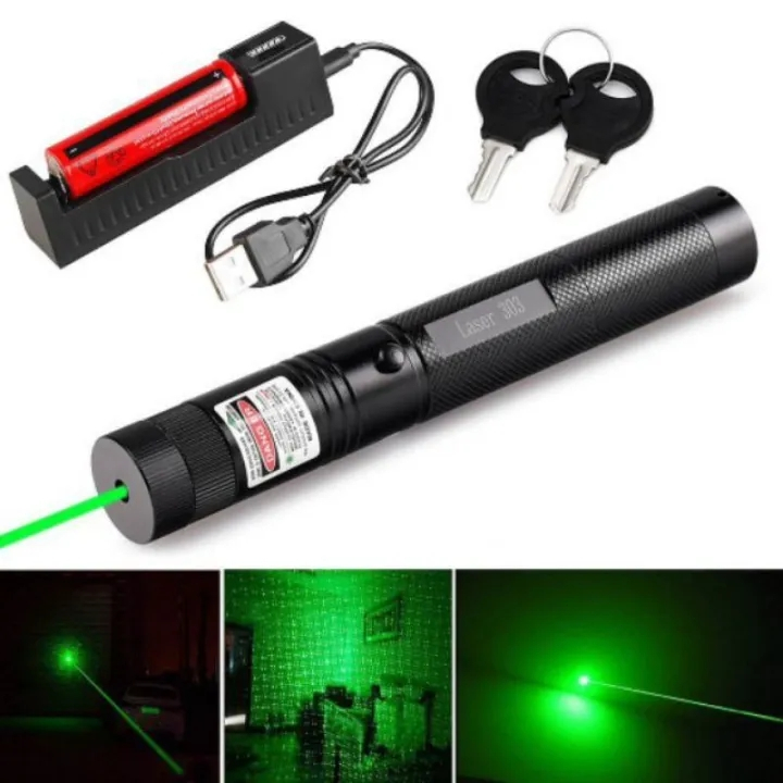 [With Charging Box] Laser Pointer Tactical Flashlights 2000 Metres ...