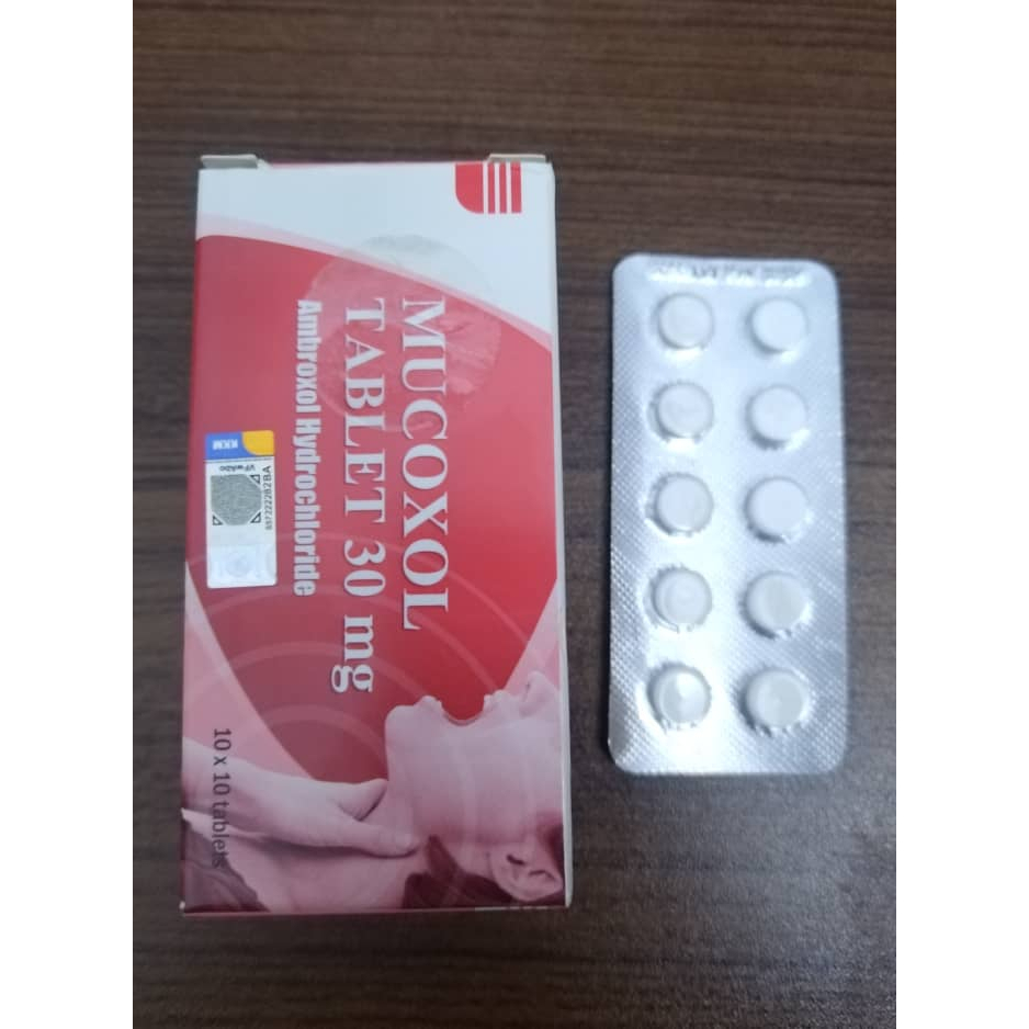 Mucoxol Tablet 30mg Ambroxol Hydrochloride 10's(1Strip) ( Tablet Batuk ...