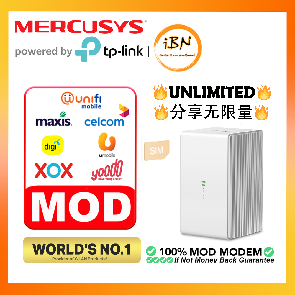 Mercusys 300Mbps Wireless N 4G LTE Plug and Play Router MB110-4G (Powered by TP-Link) @ IBN ...