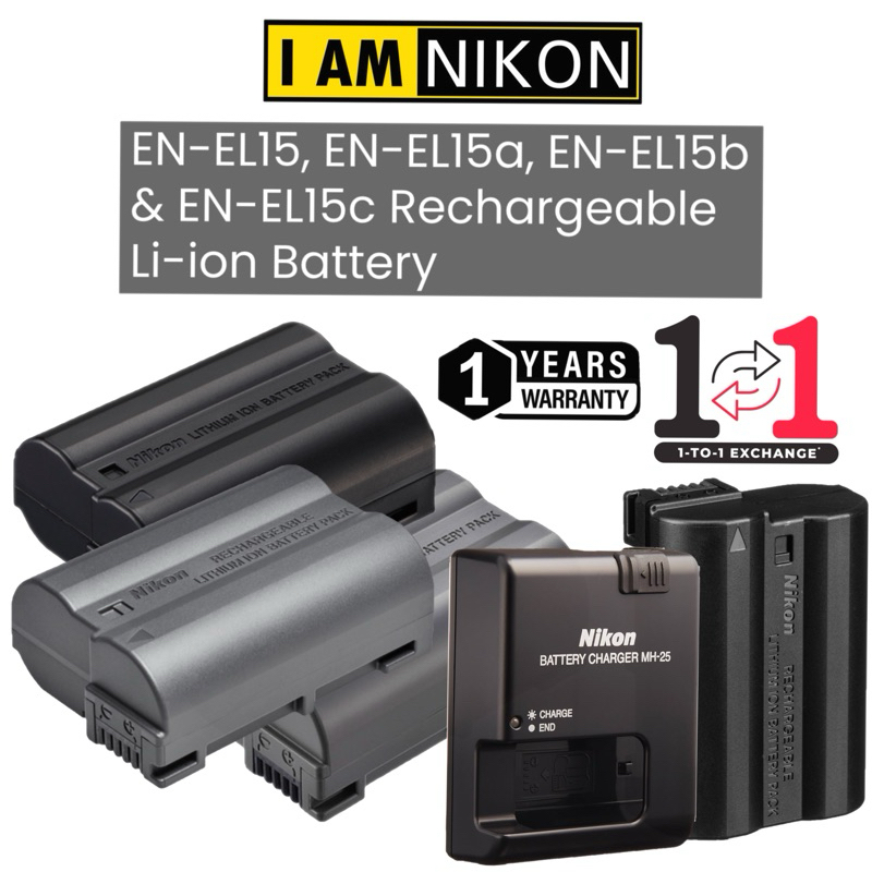 NIKON EN-EL15/EN-EL15A/EN-EL15B/EN-EL15C/MH25 CHARGER (1 YEARS WARRANTY) | Shopee Malaysia
