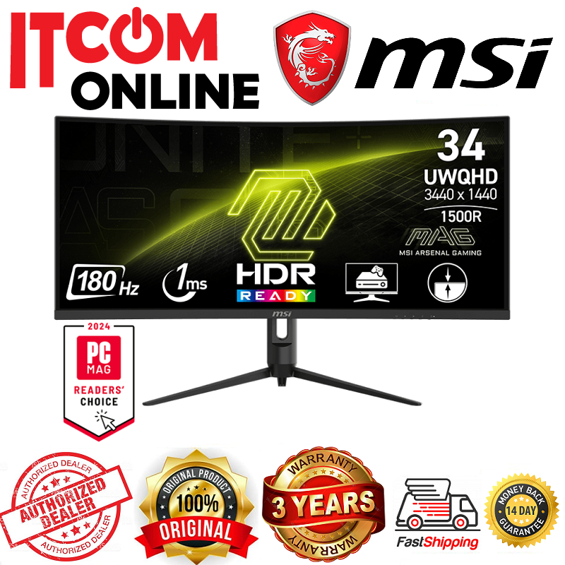 MSI 34'' LED GAMING CURVED MONITOR (OPTIX MAG342CQR E2) VA/UWQHD/1MS ...