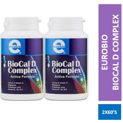 EUROBIO BIOCAL D COMPLEX ACTIVE FORMULA 2X 60'S (EXP 04/2025 ) | Shopee ...
