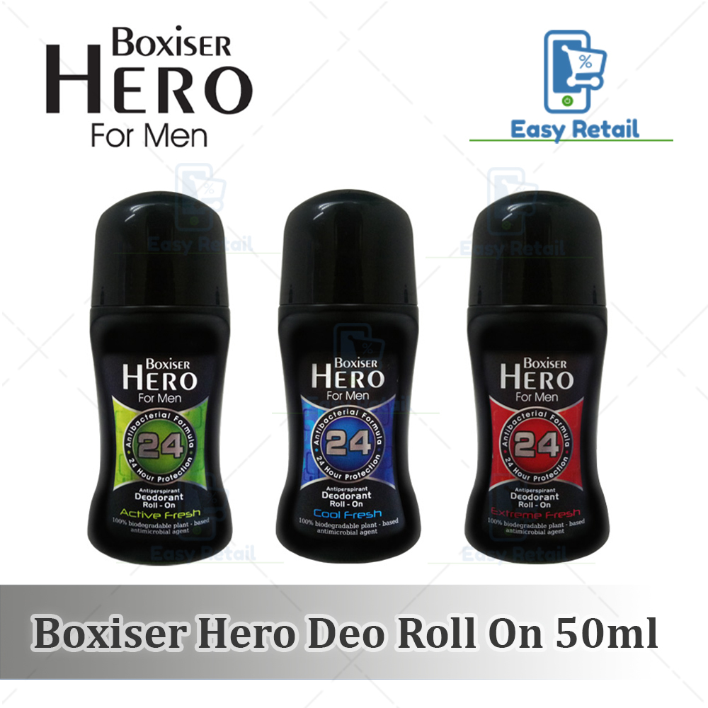 Boxiser Hero for Men Antiperspirant Deodorant Roll On 50ml | Shopee ...