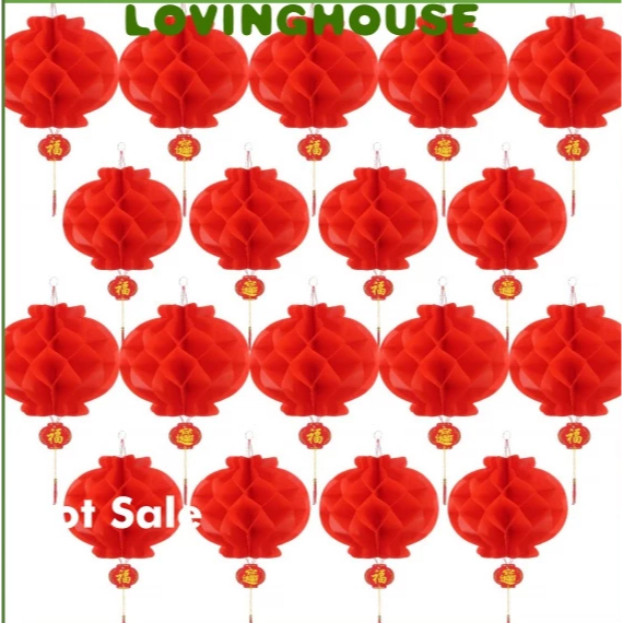 1pc CNY Decoration 2026 Chinese New Year Red Paper Lanterns Thickened ...