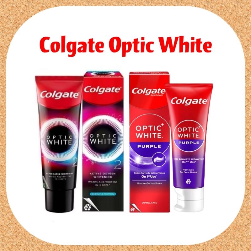 Colgate Optic White Toothpaste Purple/O2 Oxygen/Plus Shine/Dazzling ...